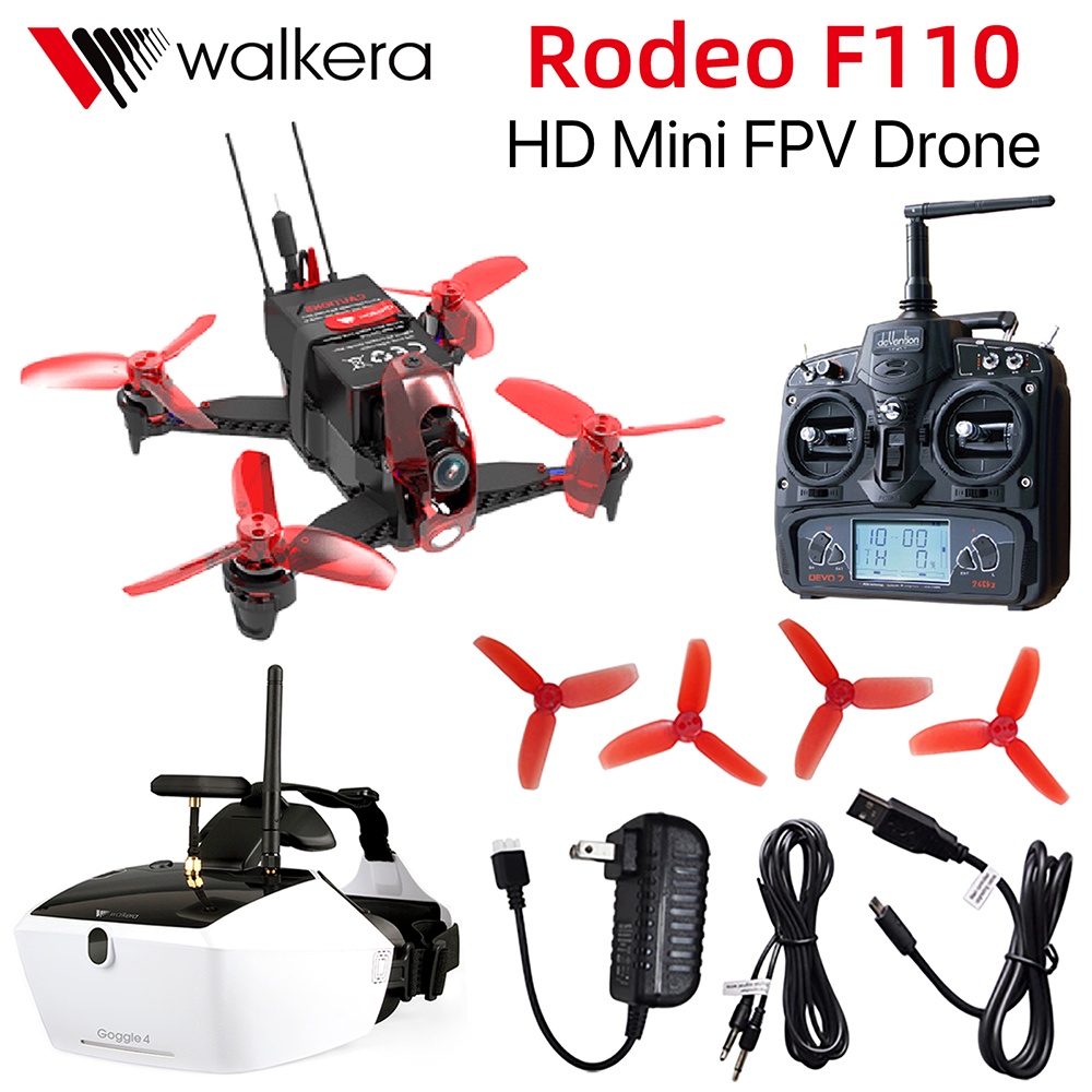 Walkera Rodeo 110 FPV Drone Kit with Camera Mini Indoor FPV Racing Drone RC Quadcopter | Shopee ...
