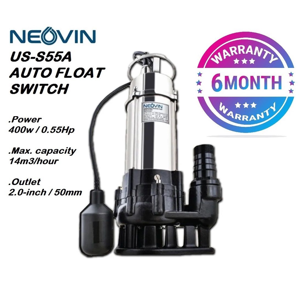 Neovin 0.55HP (2-inch / 50mm) Auto Float Sewage Submersible Drainage ...