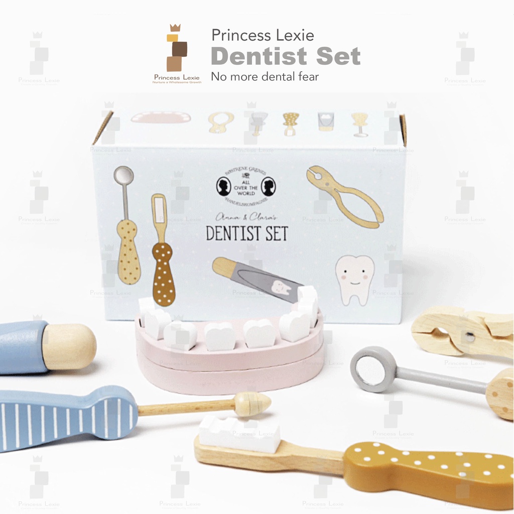 Princess Lexie Dentist Set | Children Dentist Pretend Play Kit | Wooden ...