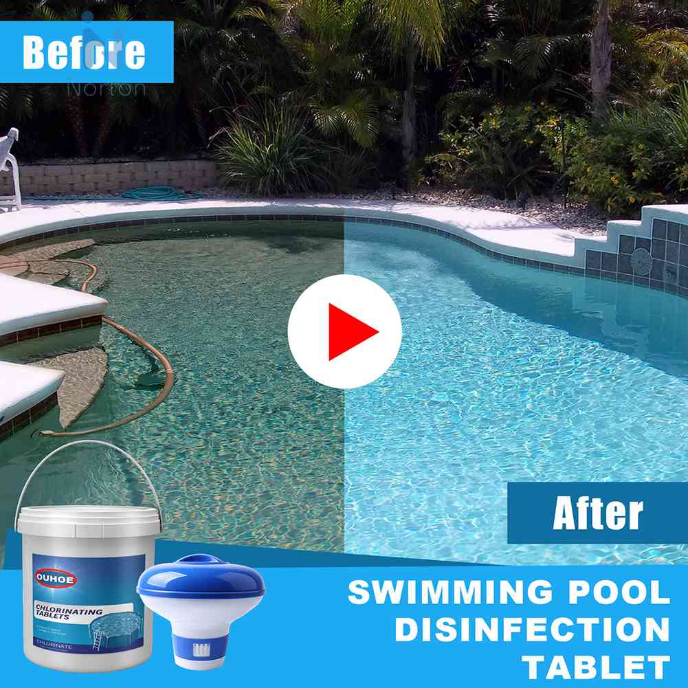 300pcs Swimming Pool Cleaning Tablets Purify Water Disinfect Chlorine ...