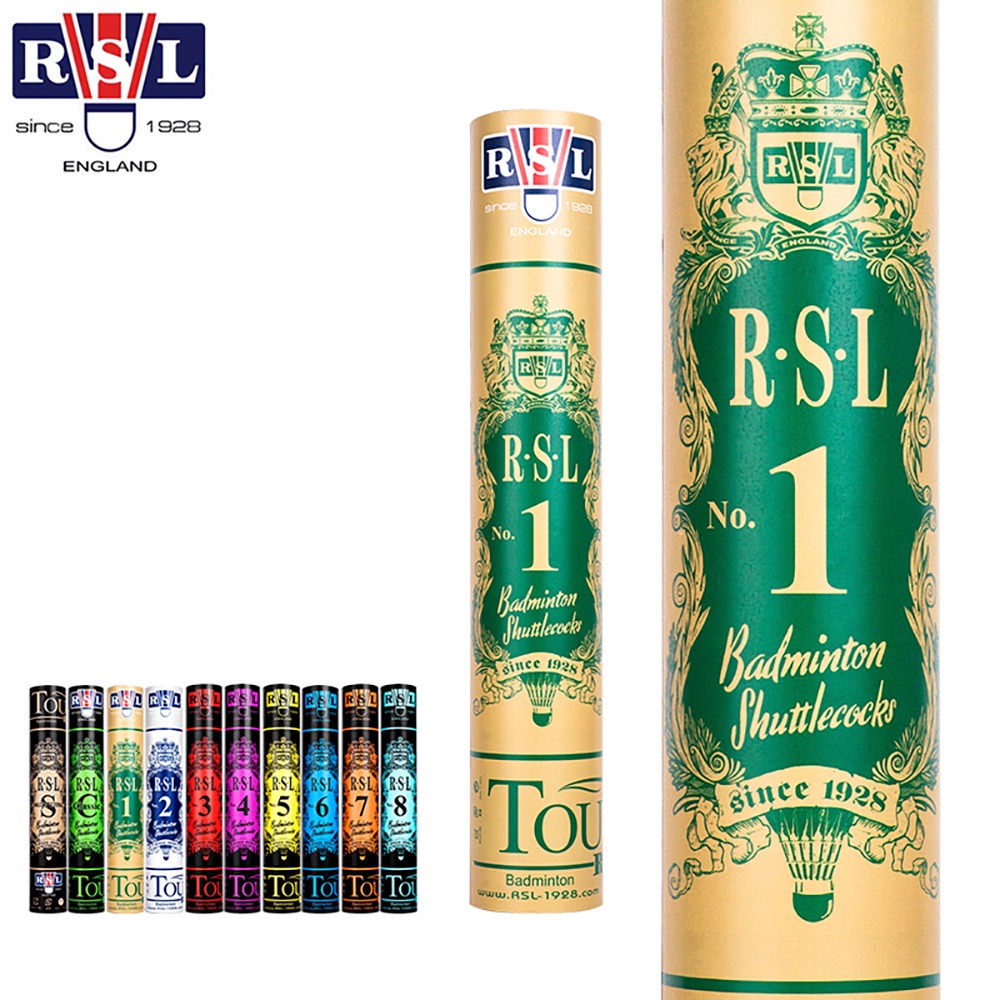 Badminton Shuttlecocks RSL 1 RSL NO.1 12-Pack Feather Great Stability ...