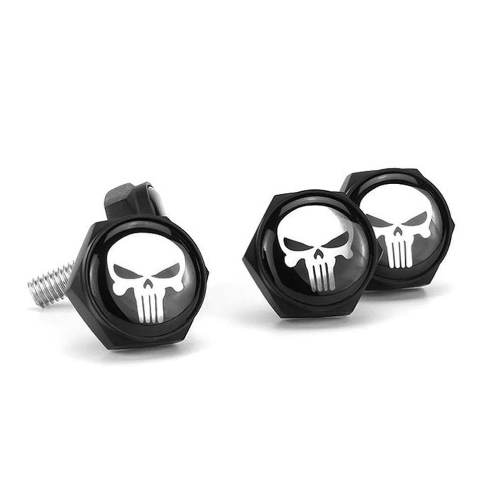 Car License Plate Screw Bolt Cap -Alloy Metal Vehicle Tag Fastener Red ...