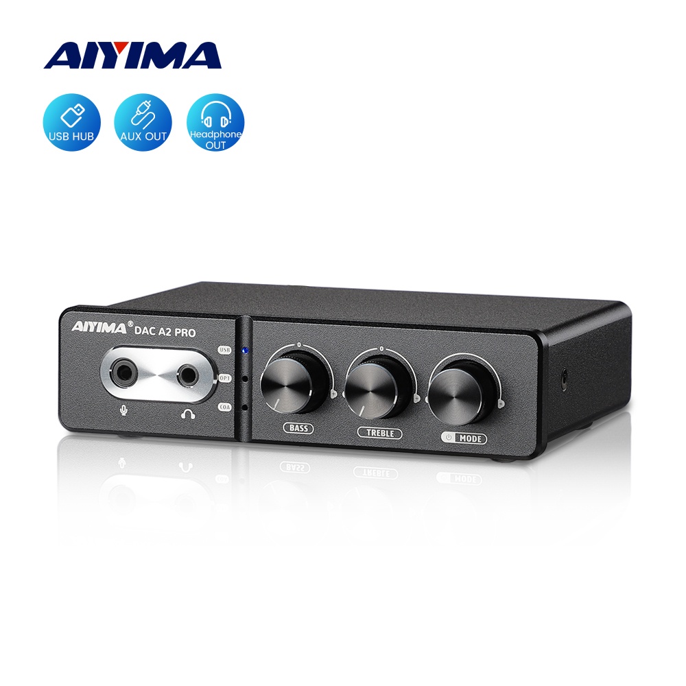 AIYIMA Audio DAC-A2 PRO Gaming Decoder ESS9018K2M USB Fiber Coaxial Support Computer PS4 5 ...