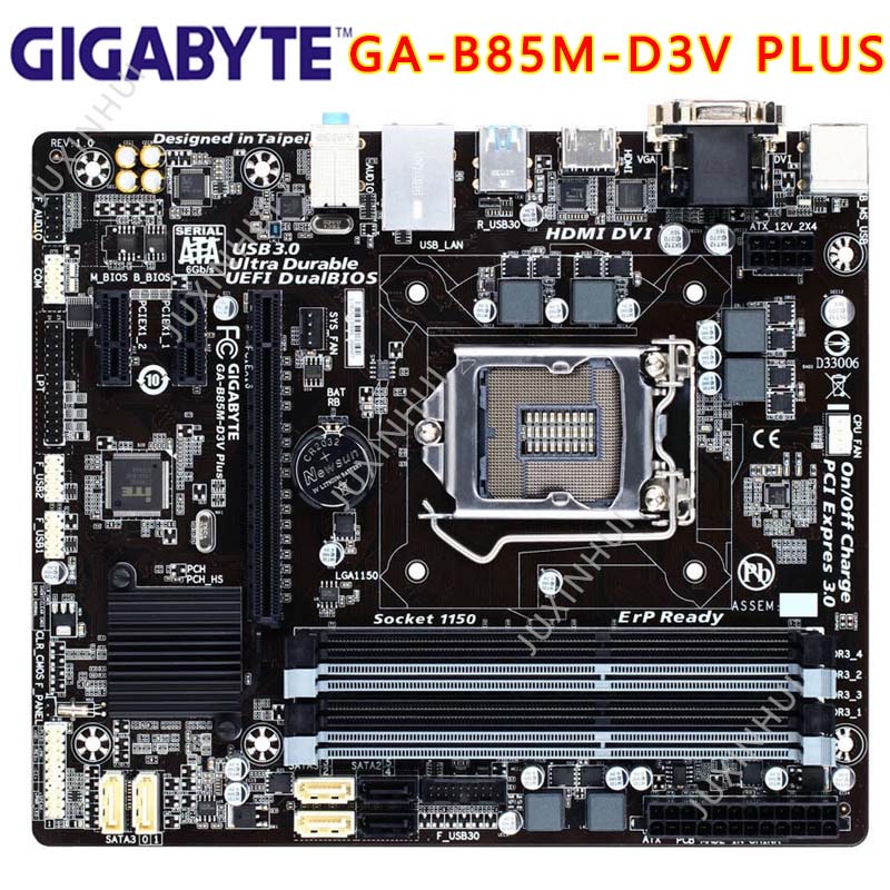 GIGABYTE GA-B85M-D3V Plus / B85M-D3V-A GIGABYTE GA-B85M-D3H B85M D3H with CPU i3 4130 Desktop ...