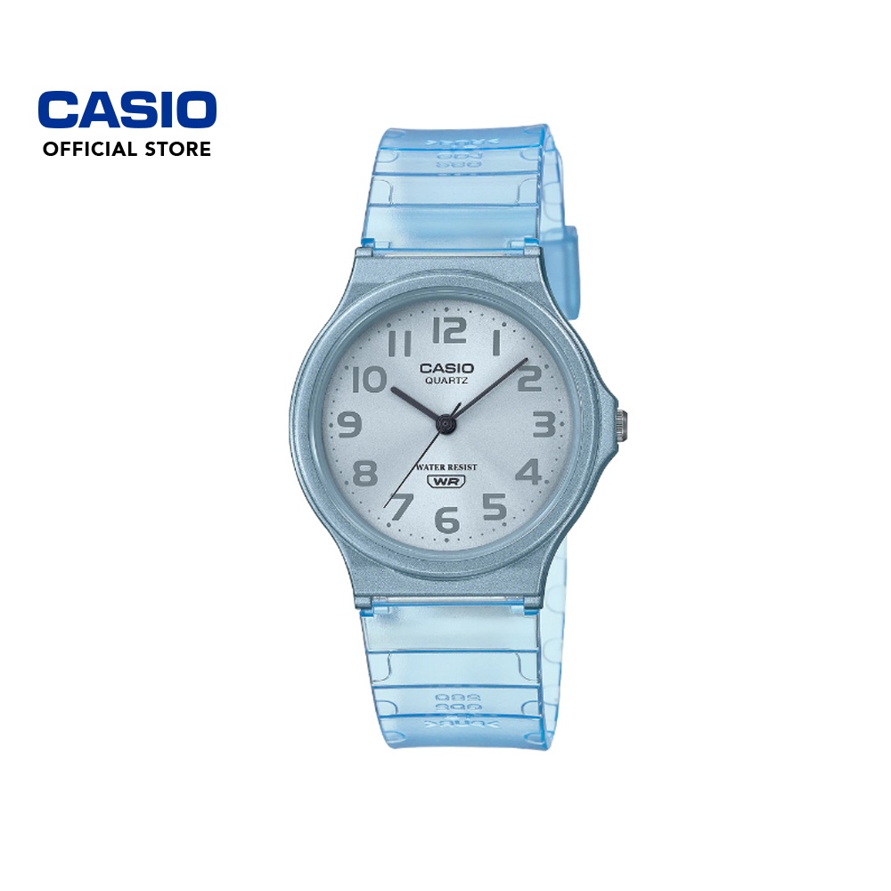 Casio General MQ-24S-2B Blue Translucent Resin Band Women Youth Watch ...