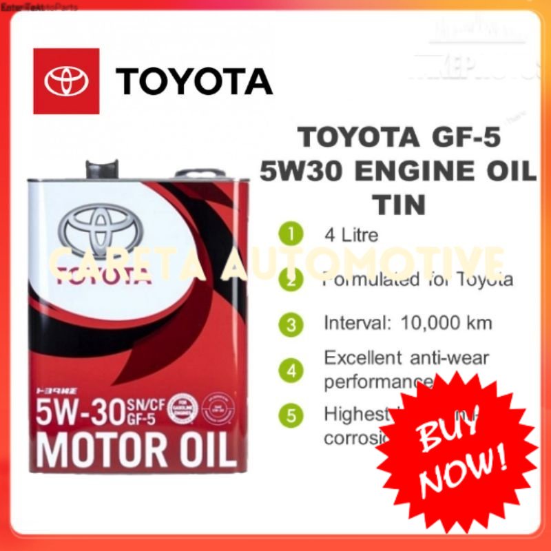 08880-10705 Toyota SN/CF GF-5 5W30 Motor Engine Oil 4L | Shopee Malaysia