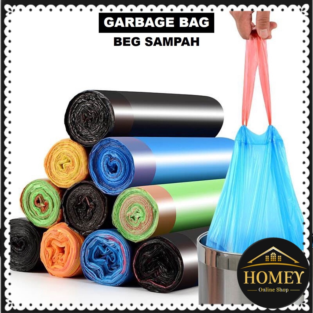 Garbage Bag Beg Sampah Rubbish Bag Plastik Sampah Bertali Murah ...