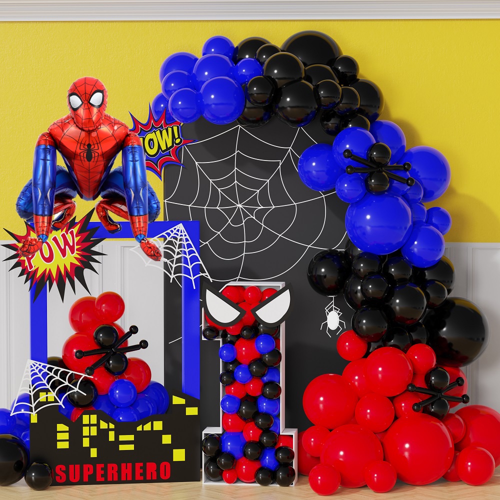 Party Decoration 104pcs/set Cartoon 3D Spiderman Balloon Garland Arch ...