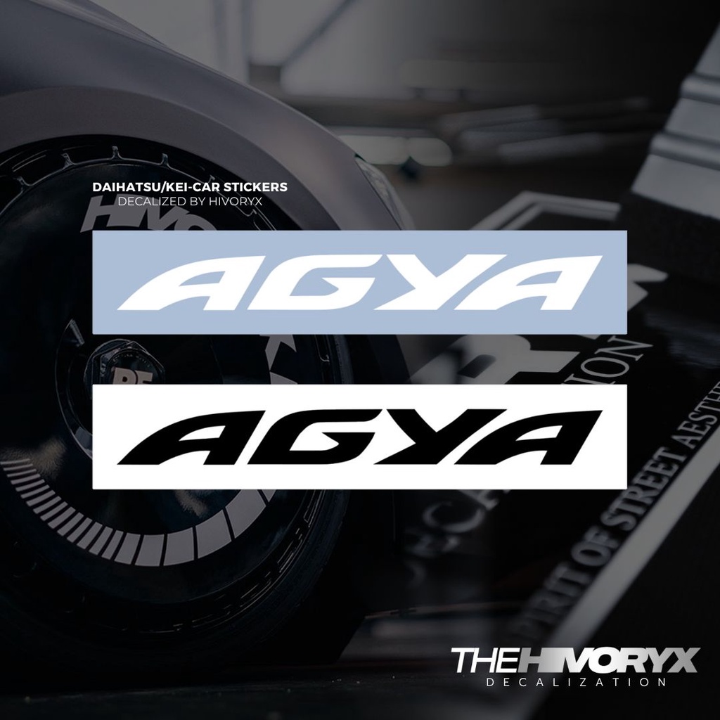 「AGYA」DAIHATSU/TOYOTA/KEI CAR/KCAR CAR DECAL AUTOMOTIVE DIE-CUT VINYL ...