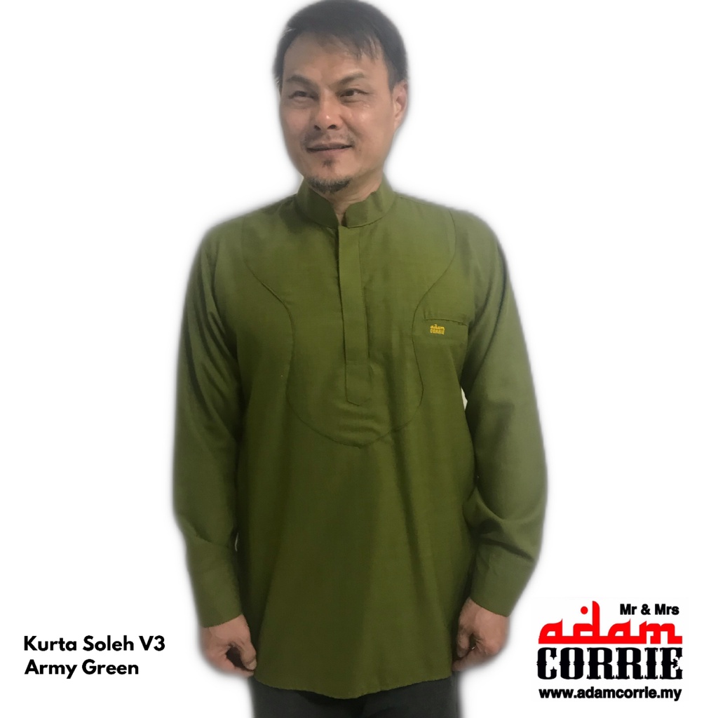 SOLEH V3 LONG - army green (S-6XL) : ADAM CORRIE | Shopee Malaysia