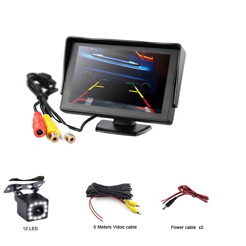 4.3 Inch Car Reverse Monitor Rear View Camera LCD Display with Night ...