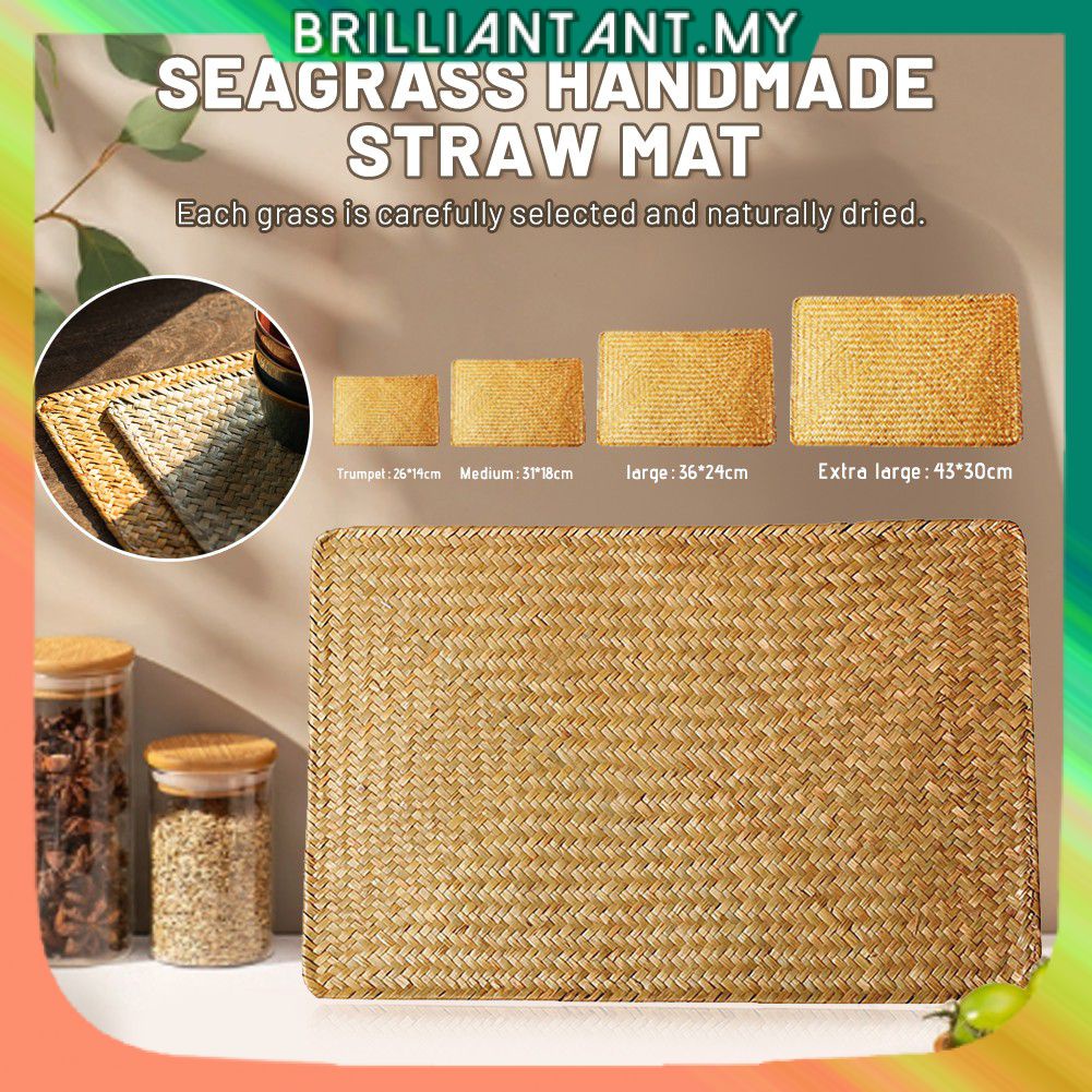 Table Mat Seagrass Rattan Rectangle Placemats Dining Table Mat ...