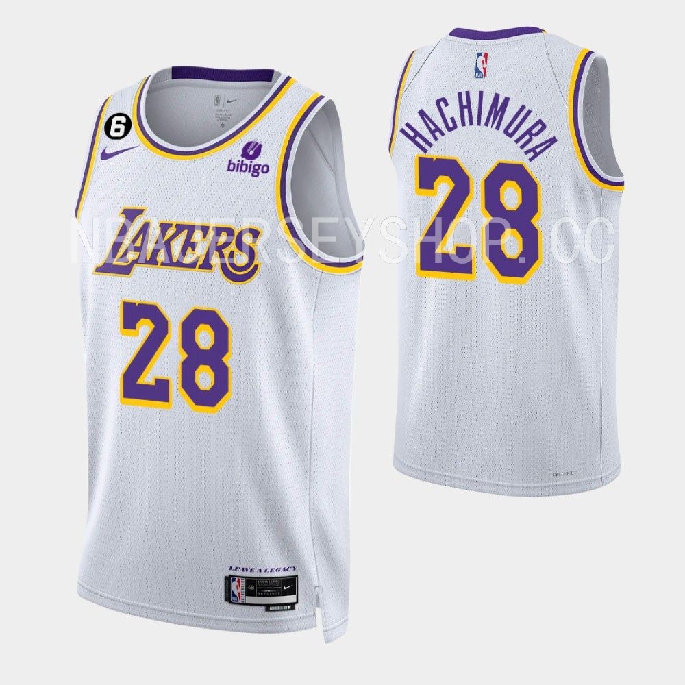 Los Angeles Lakers #28 Rui Hachimura White Jersey 2022-23 Association ...