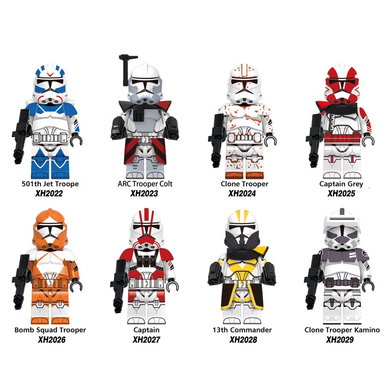 The Clone Trooper 501th ARC Captain Grey Space Wars Mini Figures ...