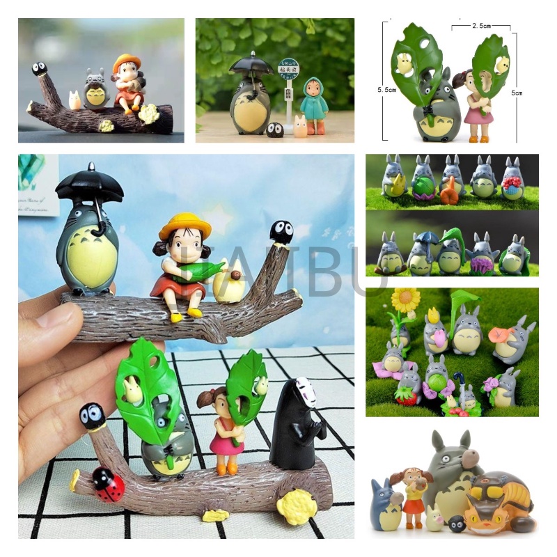 Studio Ghibli Figures Totoro Miniatures Miyazaki Decorative Accessories ...
