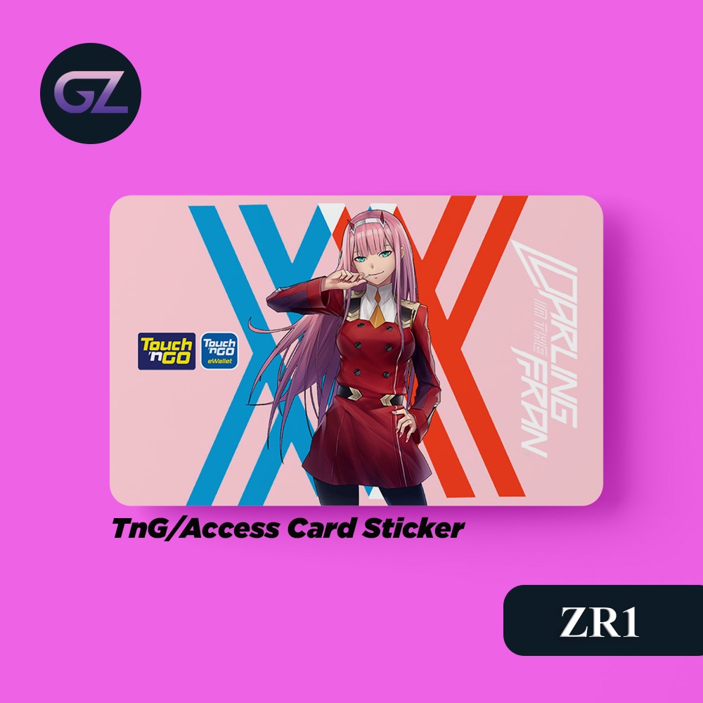 Zero Two - Access Card and Touch N Go Sticker (Waterproof, High Quality ...