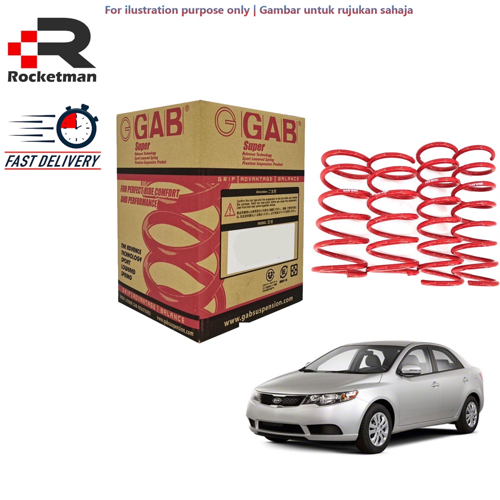 GAB SUPER SPORT LOWERED COIL SPRING SET KIA FORTE 1.6 2.0 (4PCS ...