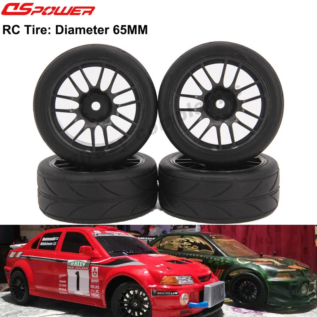 (24h Delivery) Natural Rubber 4PCS 1.9 Inch Tires 65mm 1/10 on Road ...