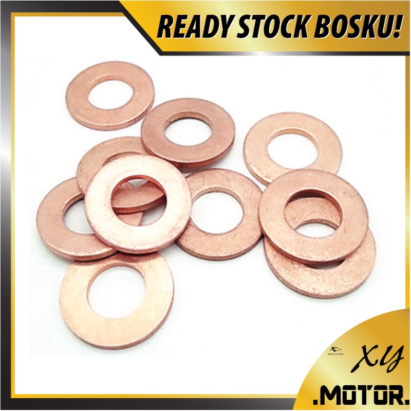 (1 BIJI) M6 COPPER WASHER COPPER WASHER 10MM WASHER COPPER M6 | Shopee ...