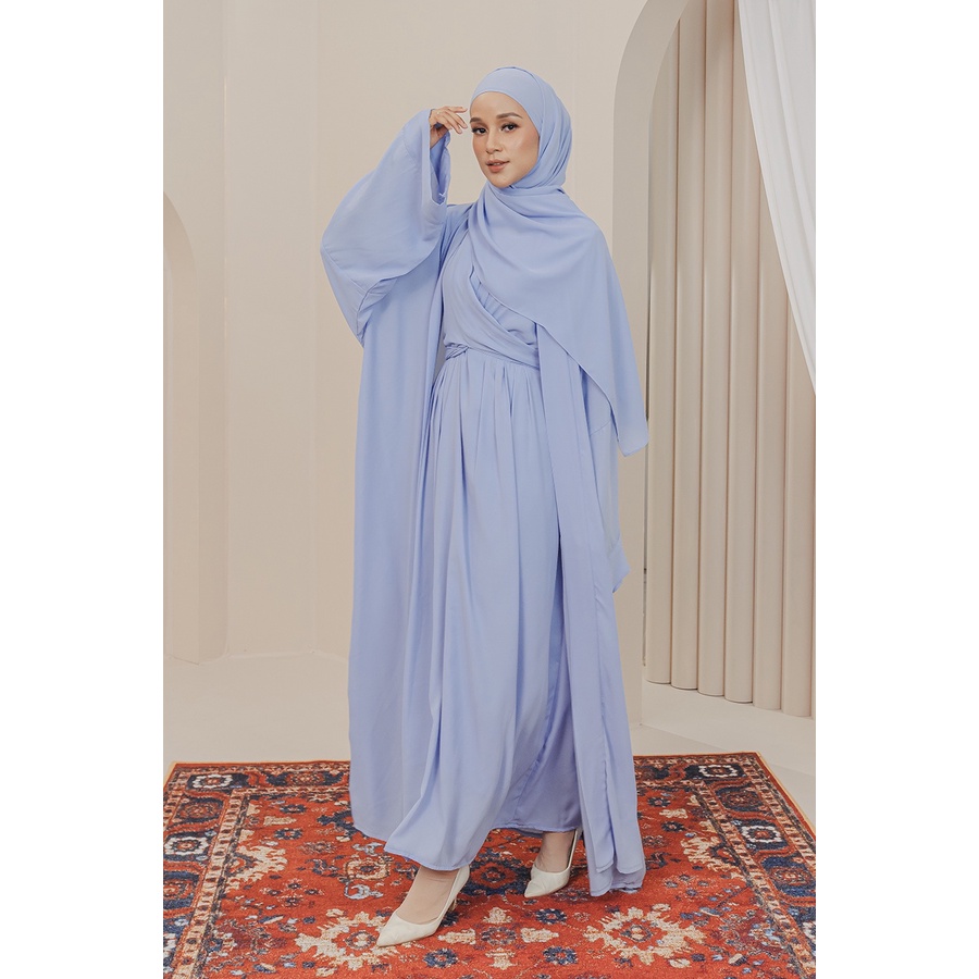 Abaya Ghaziya Ash Blue | Shopee Malaysia
