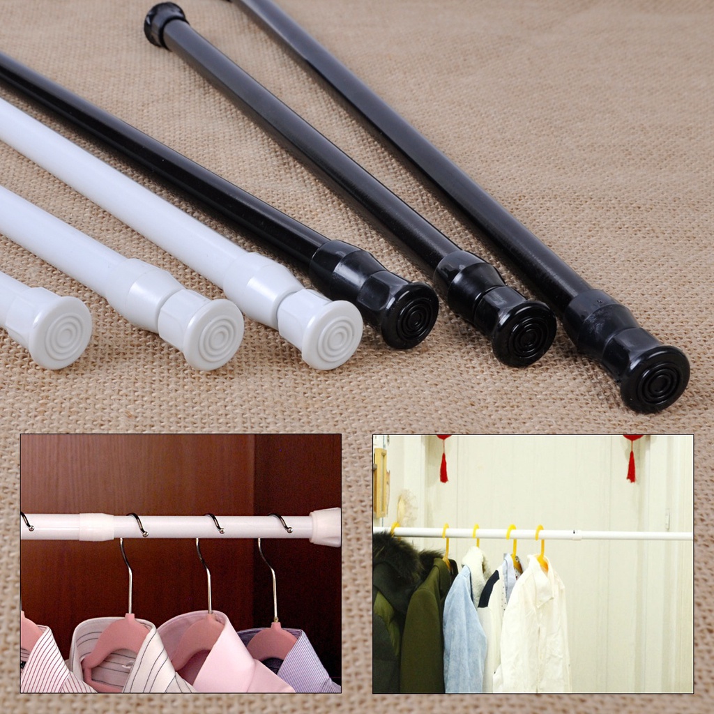 1pc Adjustable Curtain Rod Metal Spring Loaded Bathroom Rod Shower ...