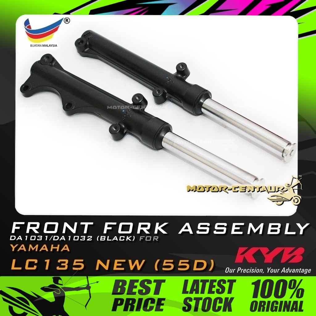 KYB KAYABA FRONT FORK DAMPER COMP ASSY DA1031/DA1032 YAMAHA LC135 V2, V3, V4, V5, V6 (55D) (L ...