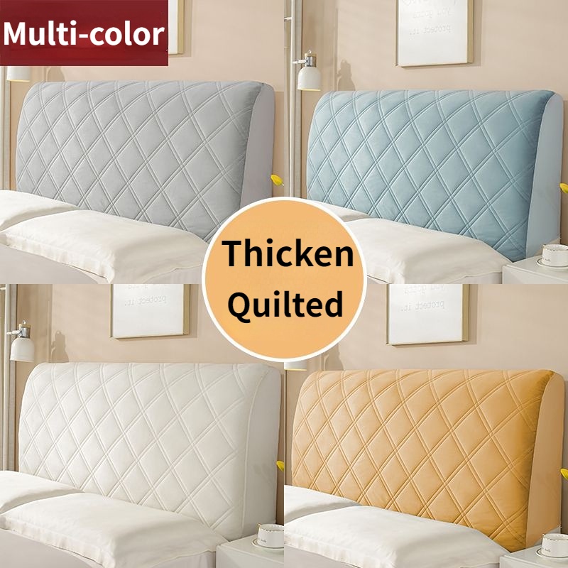 All-inclusive Soft Smooth Quilted Head Cover Solid Color Thicken Velvet ...