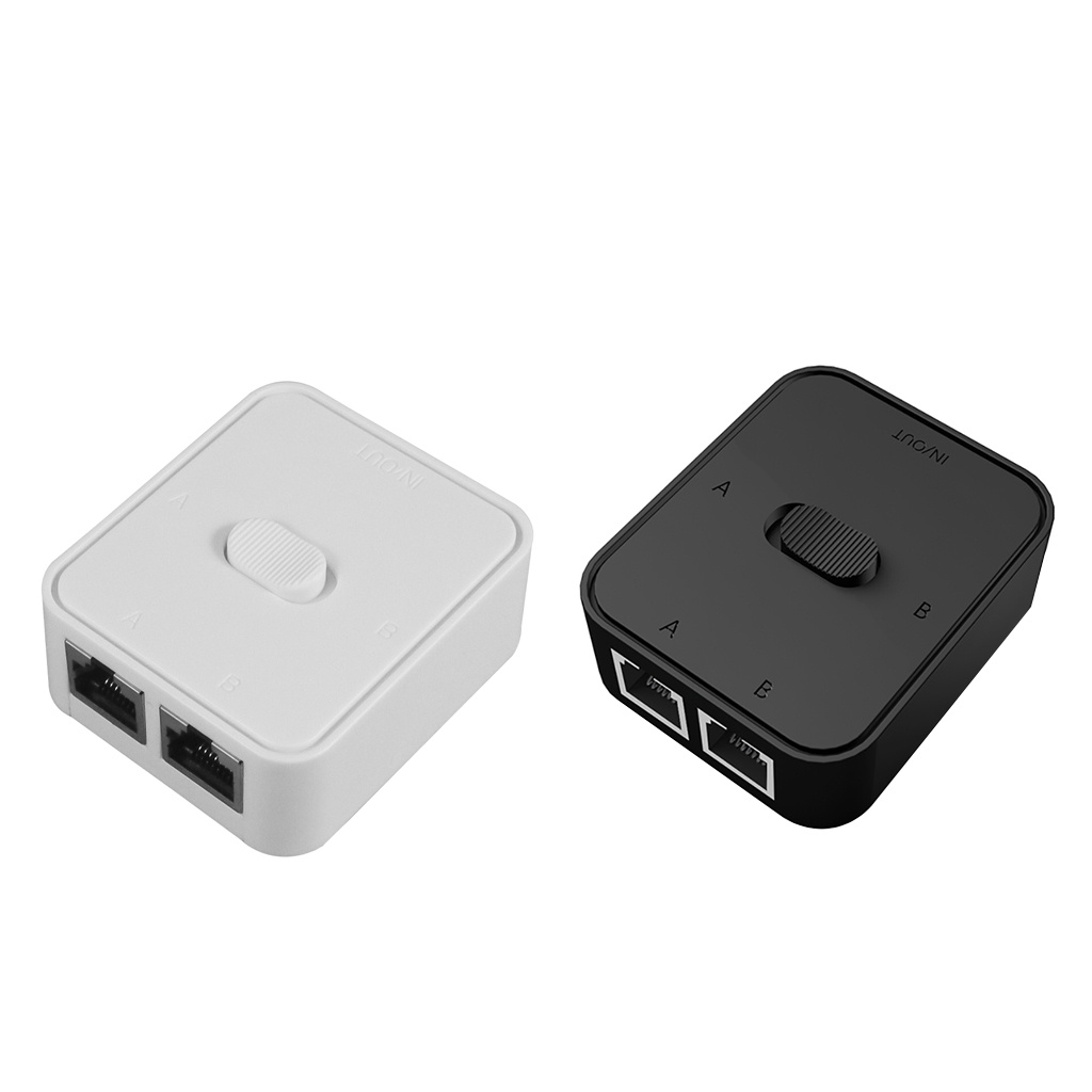 2 Port Rj45 Lan Cat6 Network Switch Selector 1000mbps 2 In 1 Out 1 In 2