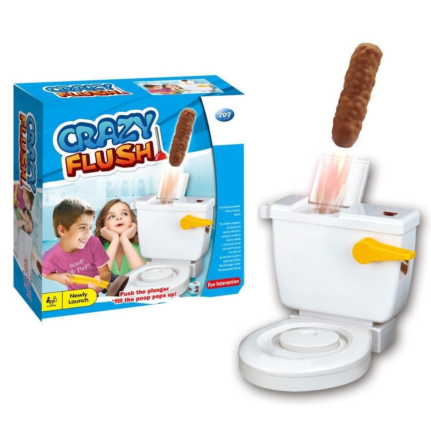 Mattel Flushing Frenzy Game For Kids Ages 5 Toilet Spoof Poo Shoots ...