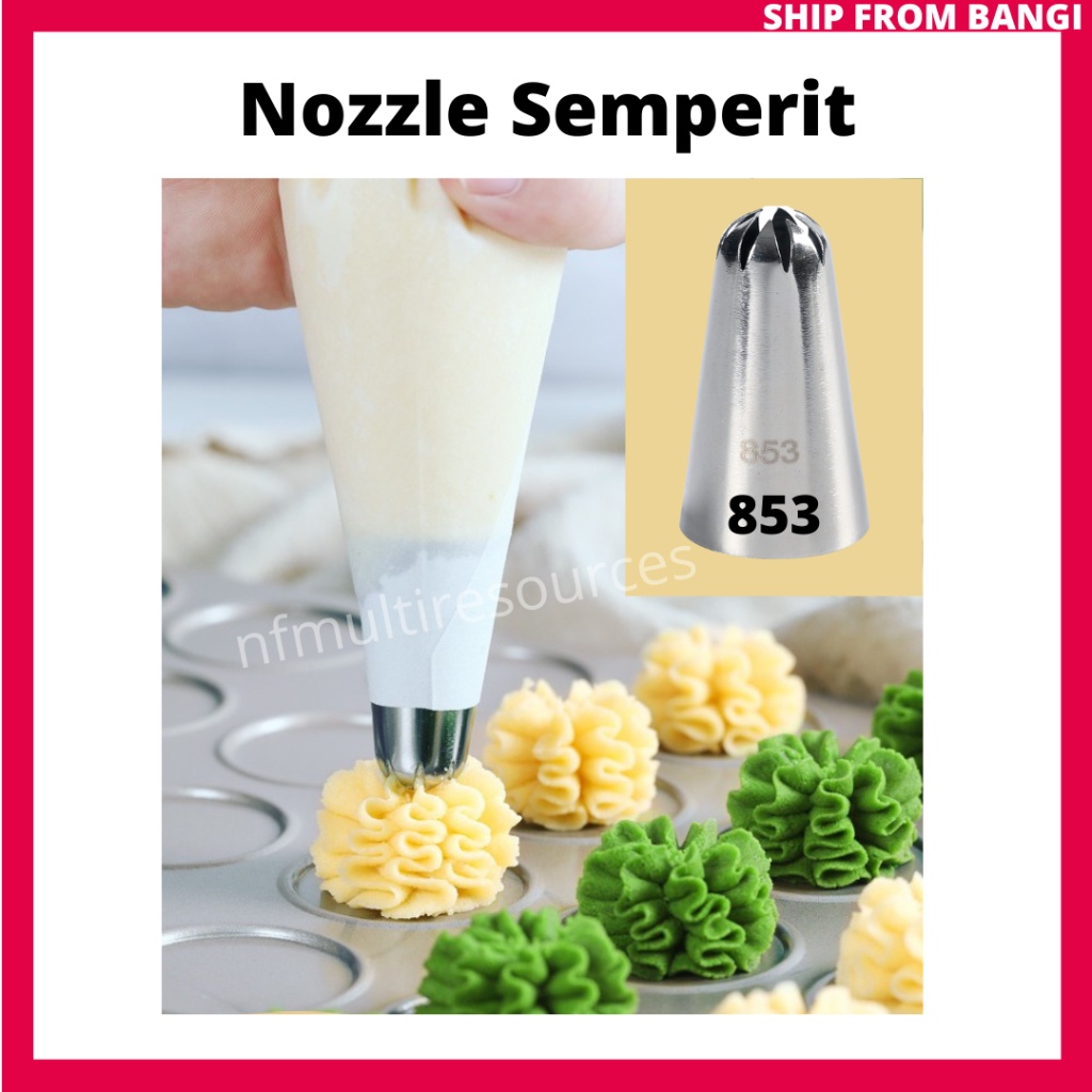 Nozzle 853 Semperit Biskut Acuan Steel 8 Teeth Acuan Pecah 8 Icing ...