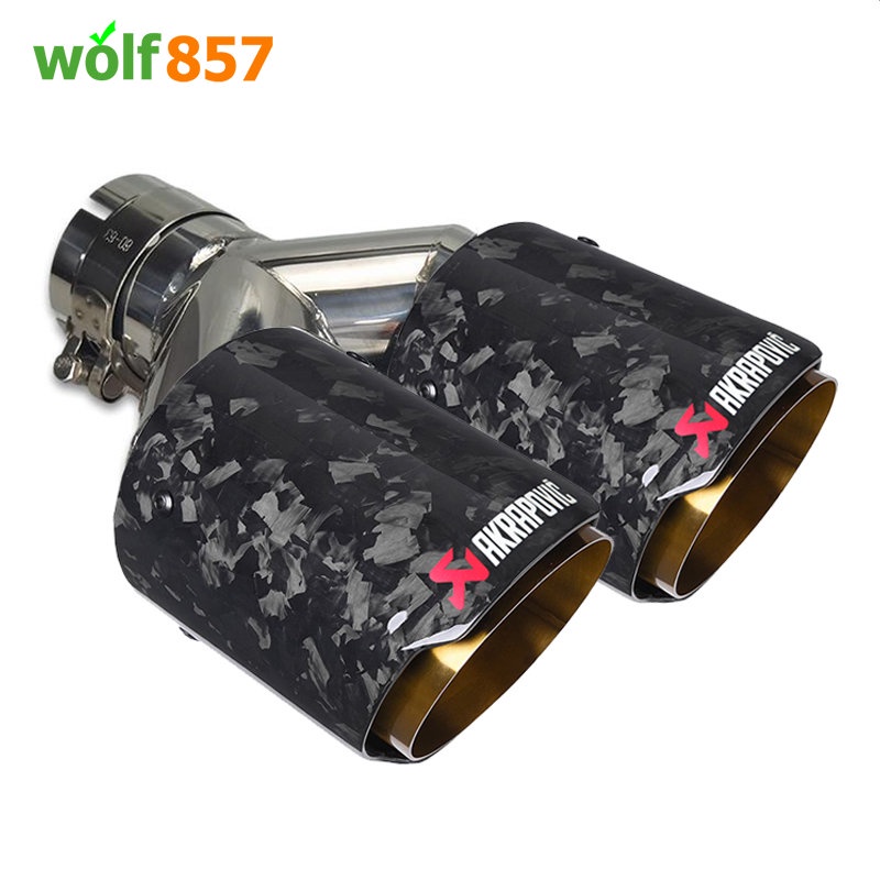 Dual Y Pipe Forged Carbon Fiber Exhaust Muffler Tip Gold Stainless ... Dual Y Pipe Forged Carbon Fiber Exhaust Muffler Tip Gold Stainless ...