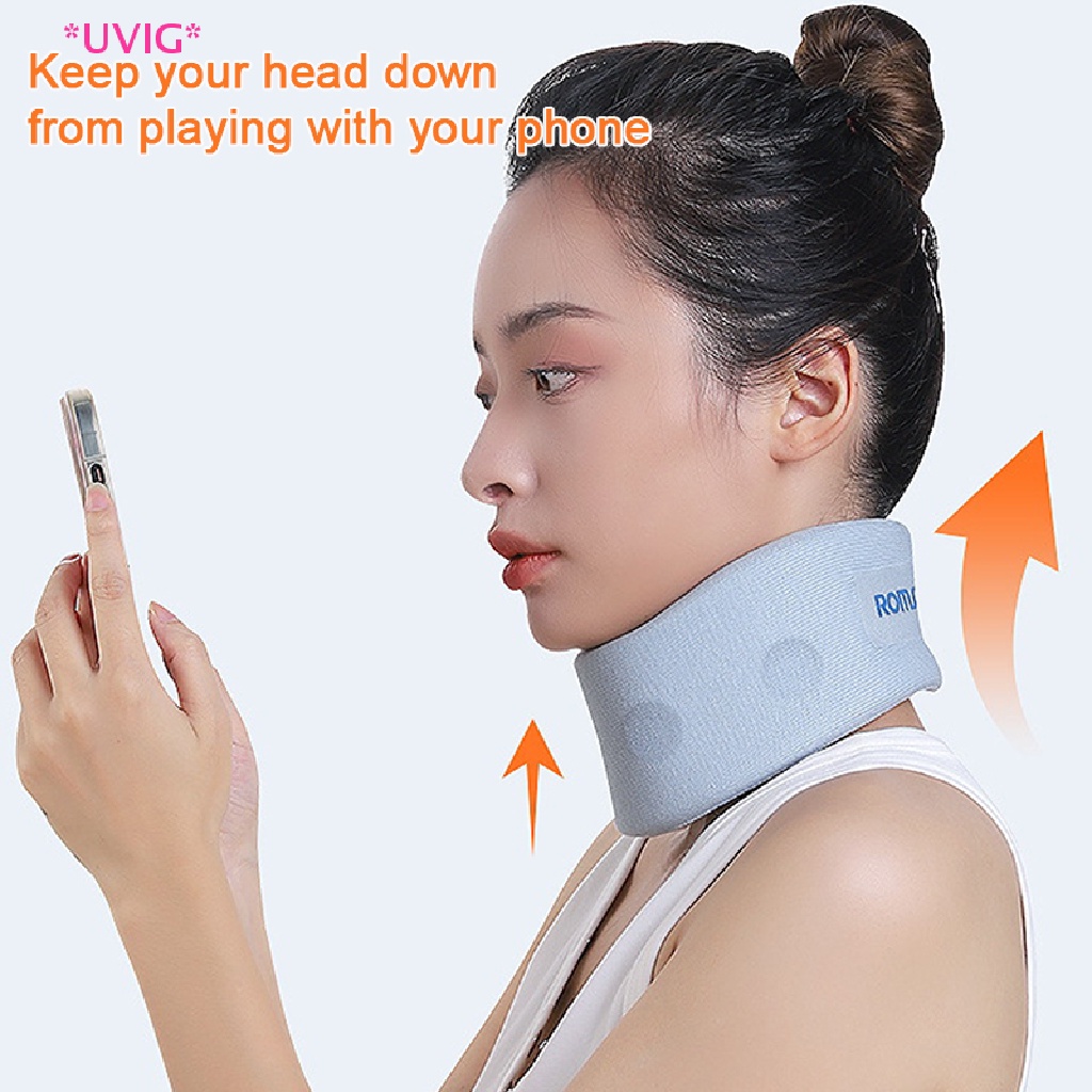 UVIG> Cervical Collar Neck Relief Traction Brace Support Stretcher Work ...