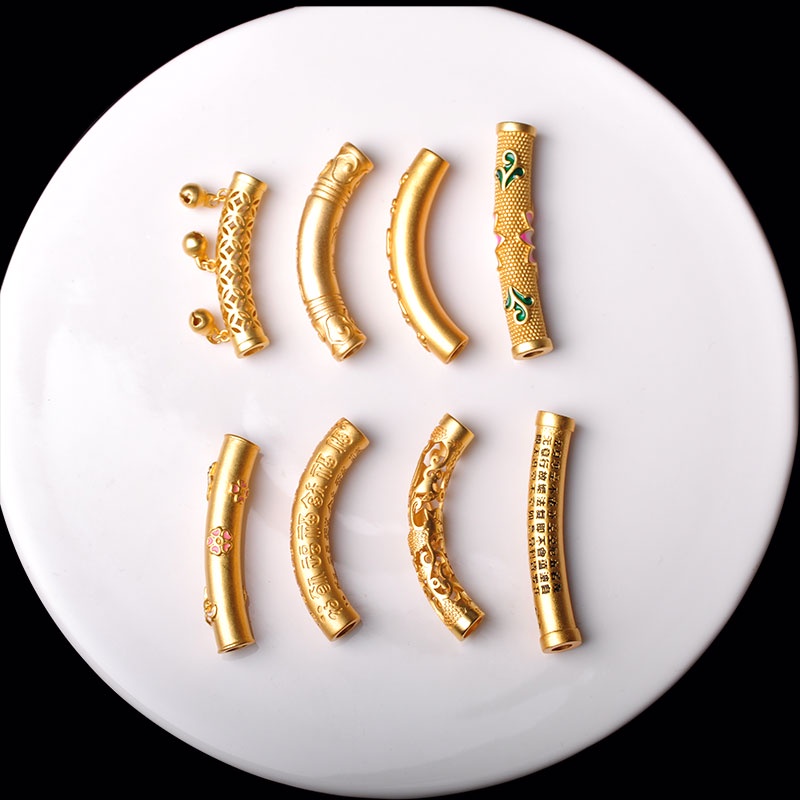 High Color Retention Ancient Method Sand Gold Elbow Half Bracelet ...