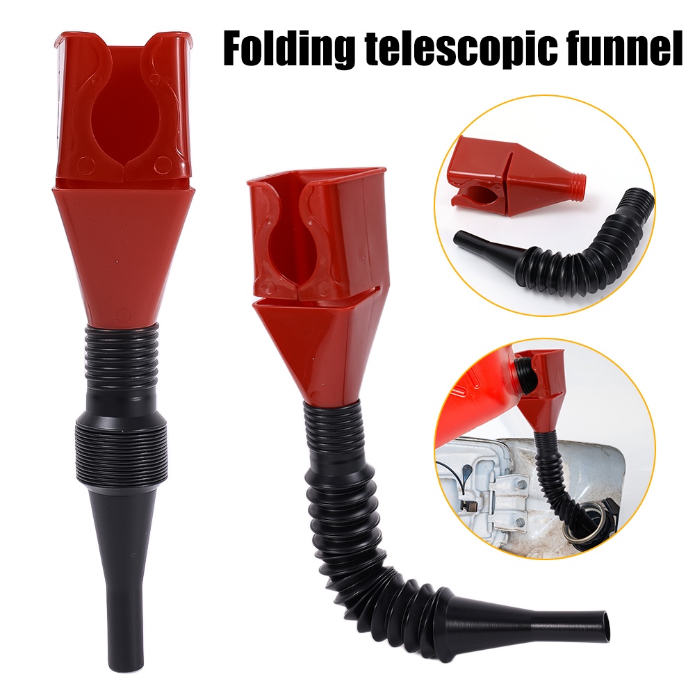 Folding Telescopic Hose Refueling Funnel Plastic Car Motorcycle ...