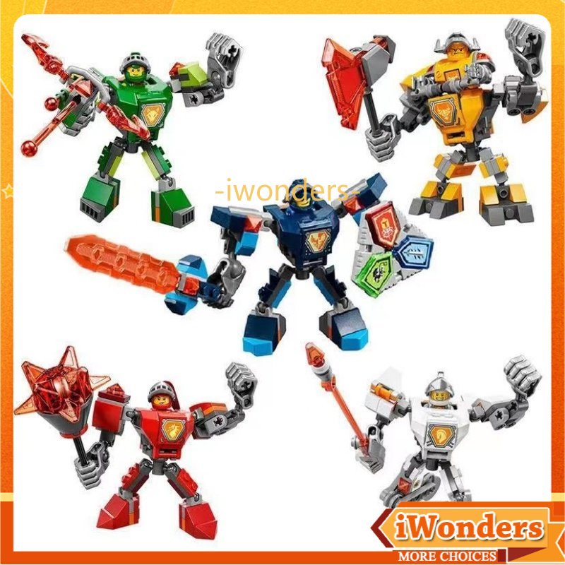 Mecha Suit Nexo Knights Macy Axl Lance Aaron Building Blocks Ultimate ...