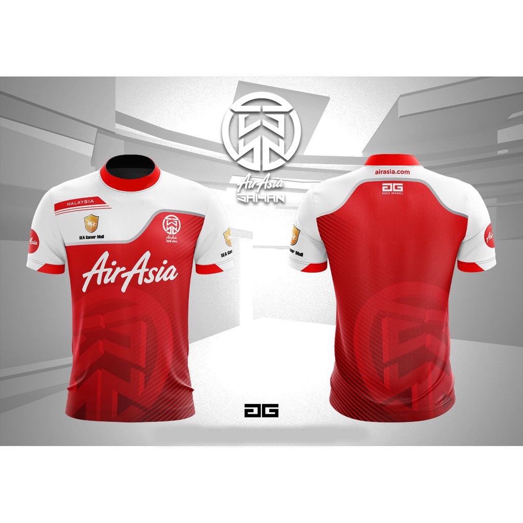 AirAsia Saiyan Jersey 1.0 Size XS-3XL Unisex 3D Printing | Shopee Malaysia