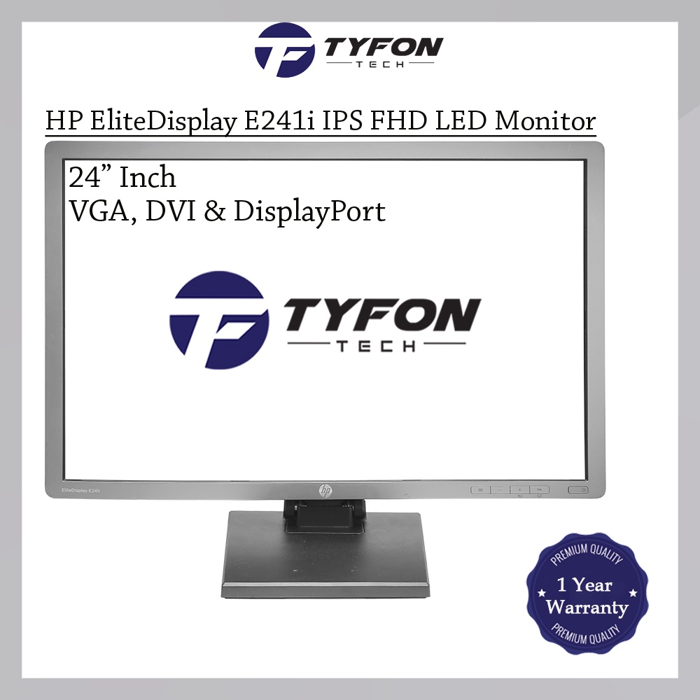 HP EliteDisplay 24" Inch Widescreen IPS Full HD LED Monitor E241i ...