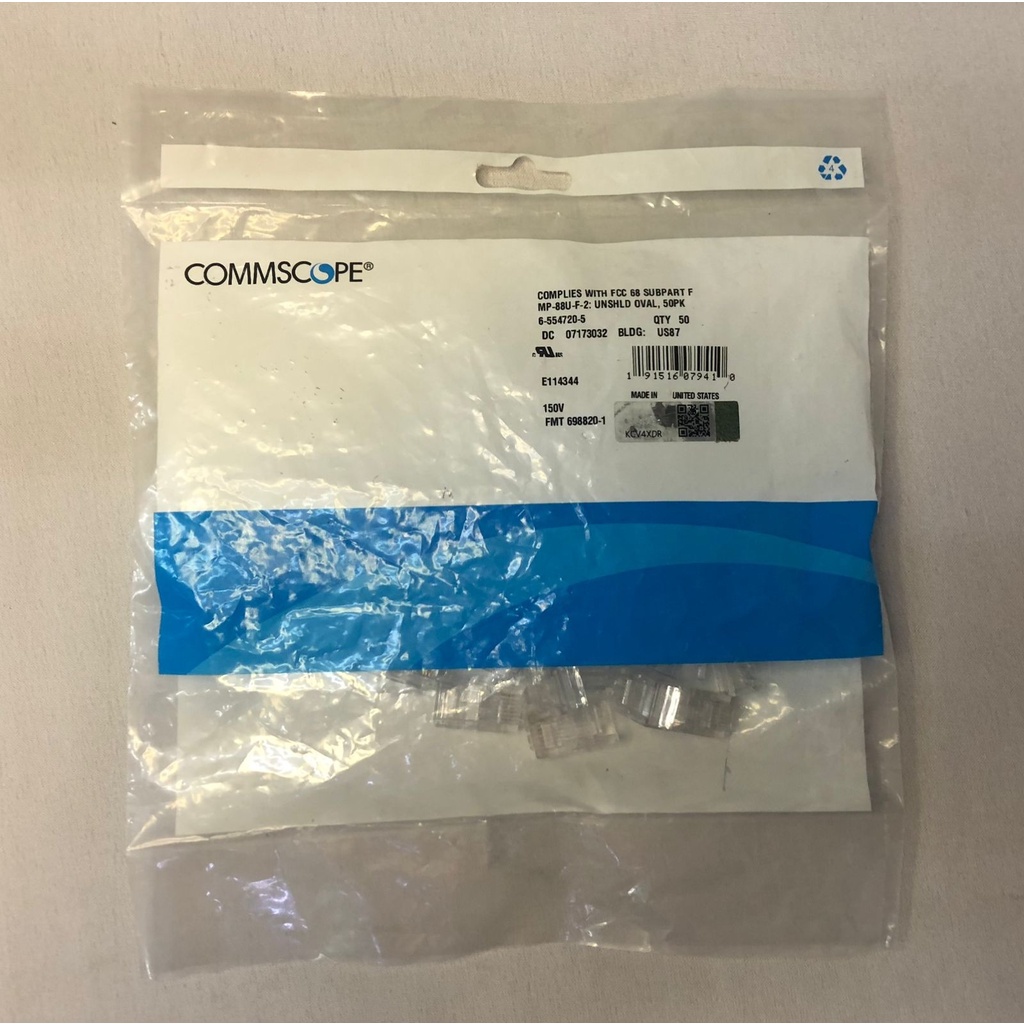 Amp Commscope Connector RJ45 Cat5 RJ-45 Cat.5e Original | Shopee Malaysia