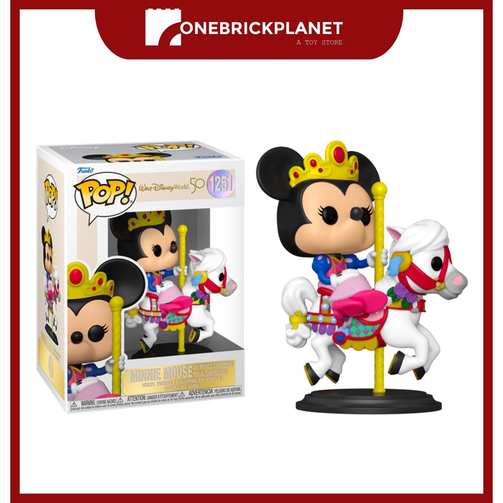Funko Pop Walt Disney World 50th Anniversary Minnie Mouse On Prince 5282