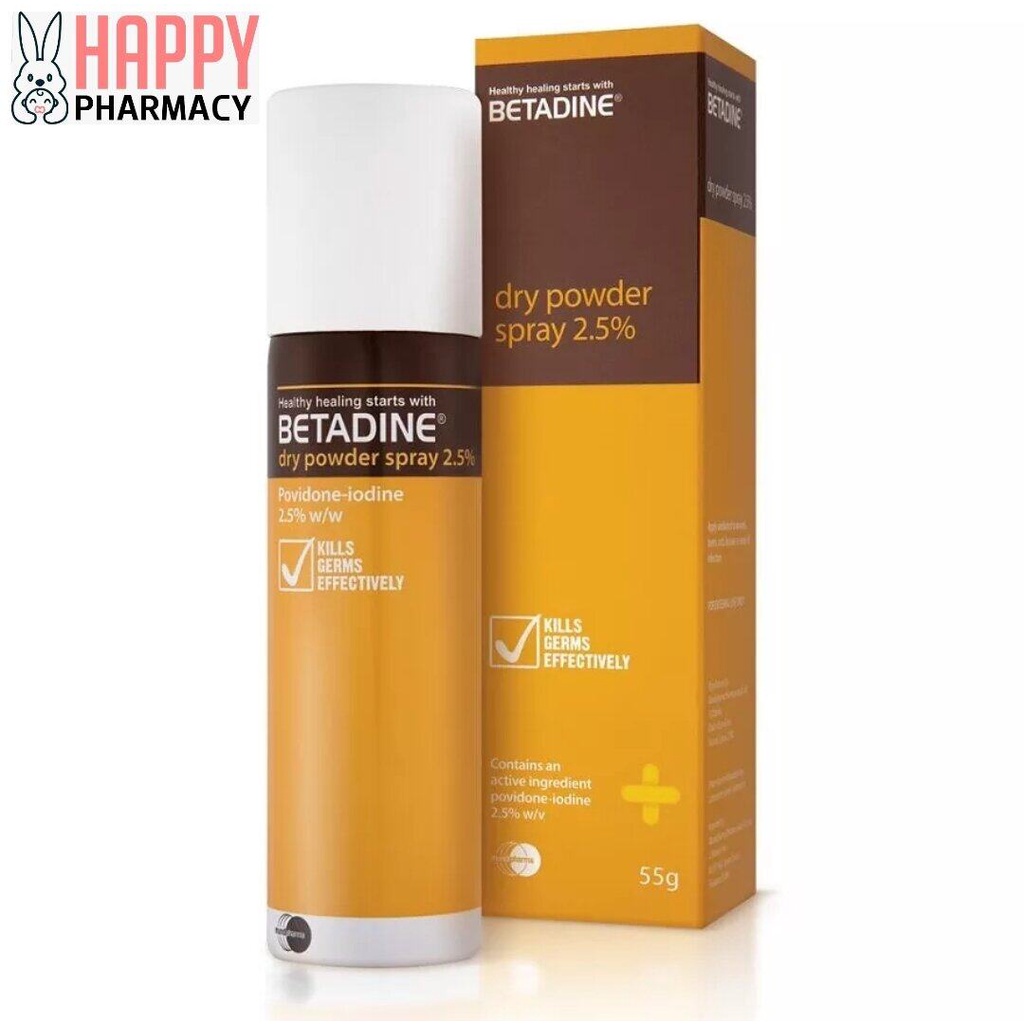 BETADINE DRY POWDER SPRAY 55G POVIDONE IODINE SPRAY | Shopee Malaysia