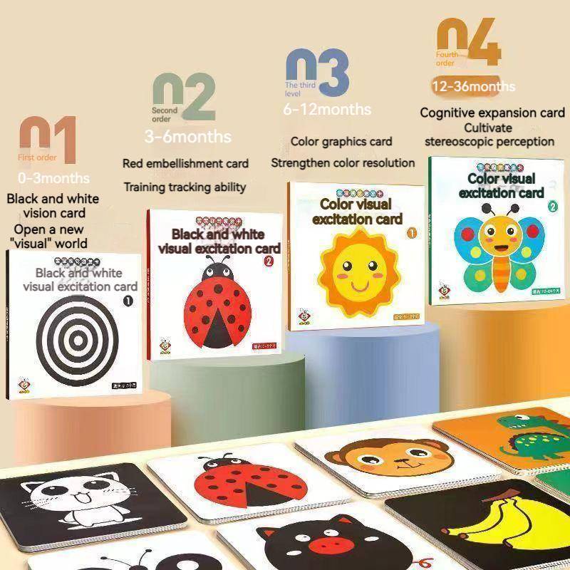 Black and white card Visual stimulation card for early childhood ...