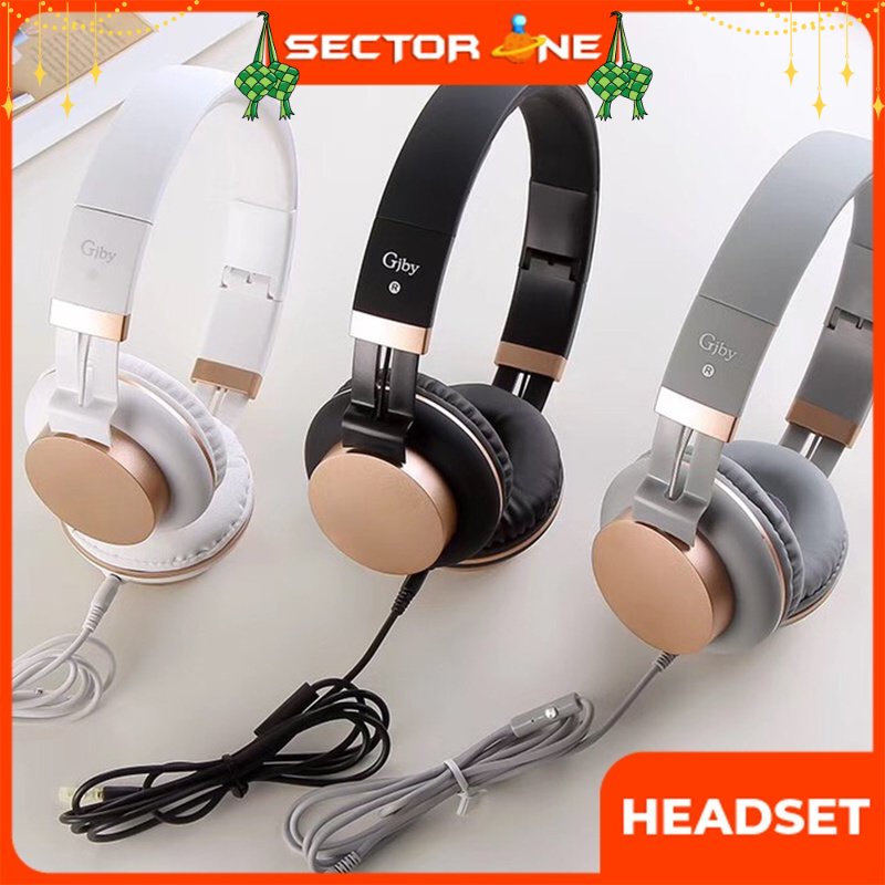 GJBY Wired Headset Music Headset Headfon GJ-18 Super Bass Headphone with Mic HD Stereo Headphone ...