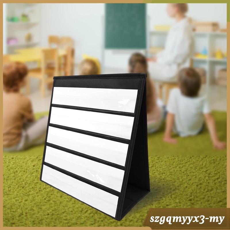 [ Pocket Chart with 20x Whiteboard Cards Words Self Standing Large ...