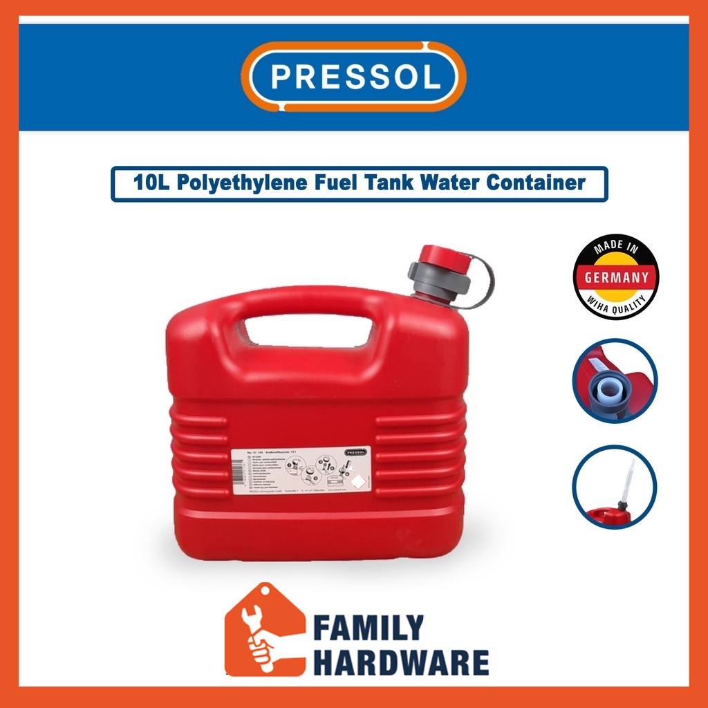 PRESSOL 10LT POLYETHYLENE FUEL tank water CONTAINER MADE IN GERMANY ...