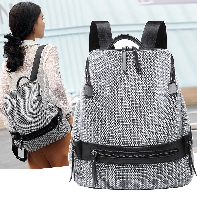 Nylon Women Bags Casual Backpack Fashion School Bag Ladies Travel Bags ...
