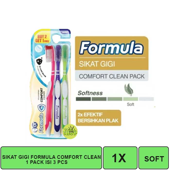 Order. Comfort CLEAN Toothbrush FORMULA 1 SET Of 3 PCS | Shopee Malaysia