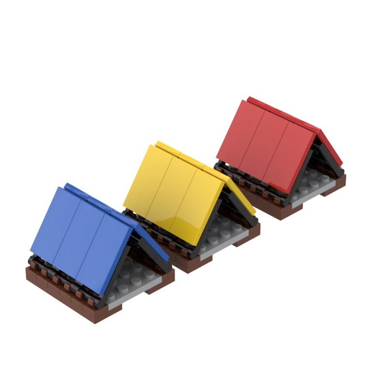 3PCS Tents Summer Camp Campaign Building Blocks Toy Collection Kids ...