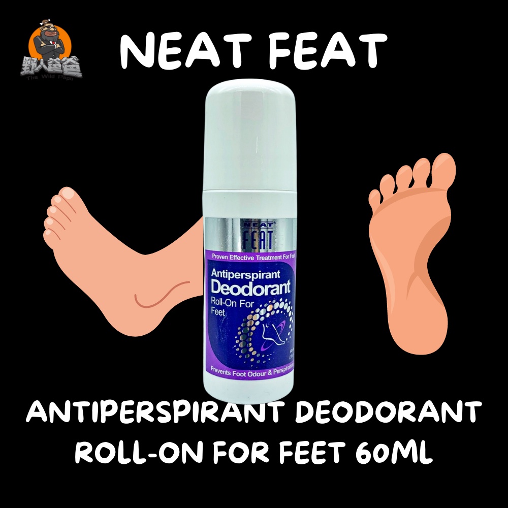 NEAT FEAT Antiperspirant Deodorant Roll-On For Feet 60ml Prevents Foot ...