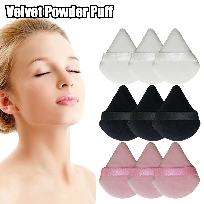 Triangle Powder Bubble Mini Facial Makeup Sponge/ Soft Cotton Face Puff ...