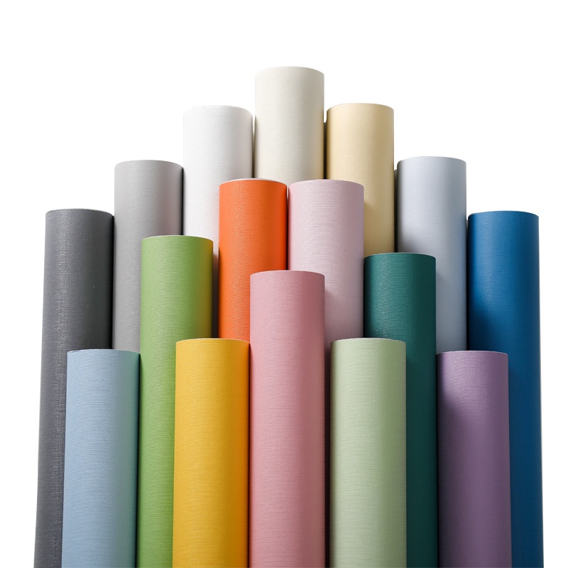 Wallpaper Self-Adhesive Wall Stickers Macaron Solid Color Plain pvc ...